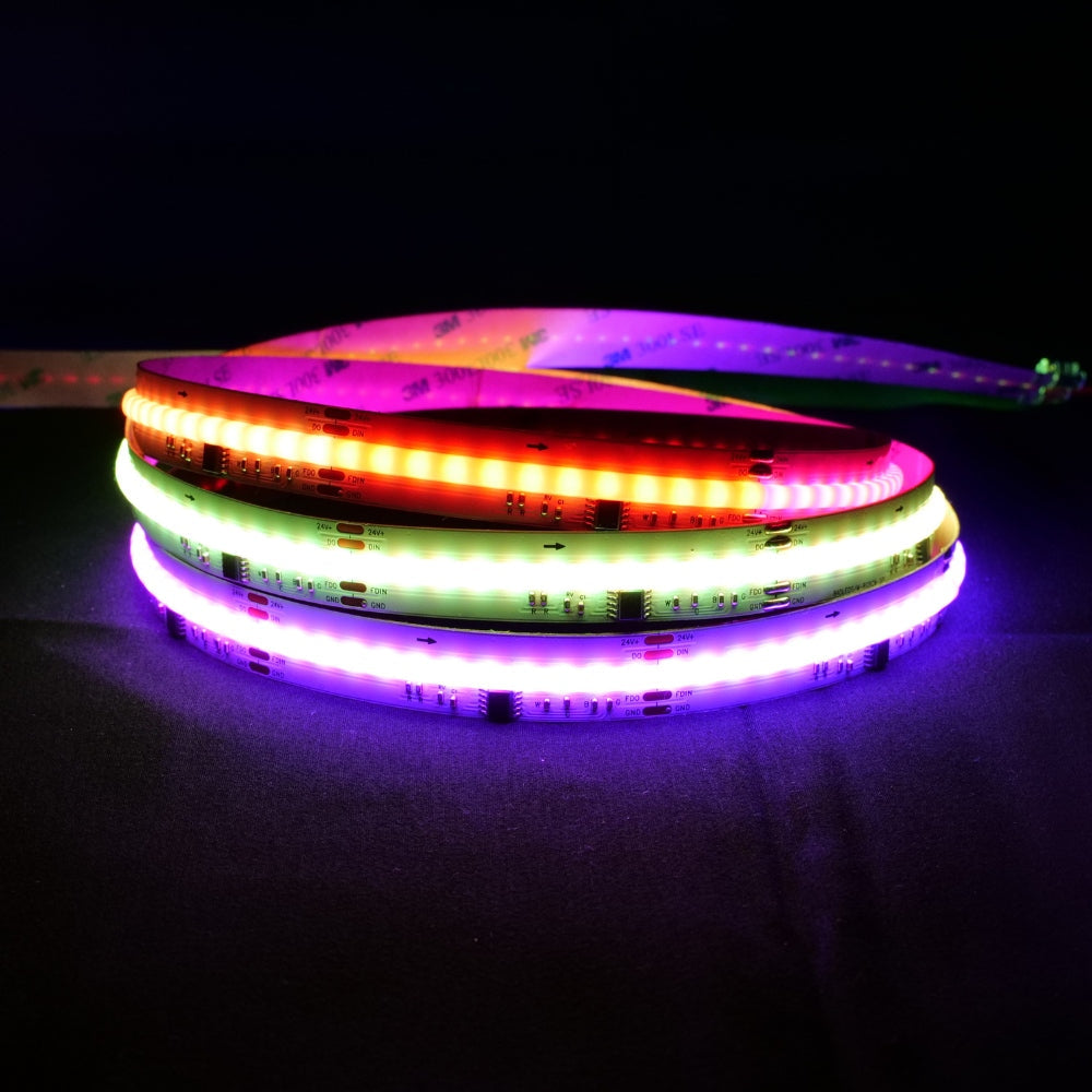 Addressable Digital Pixel RGB CCT COB Strip 24V IP20 840 LEDs/m WS2805 ...