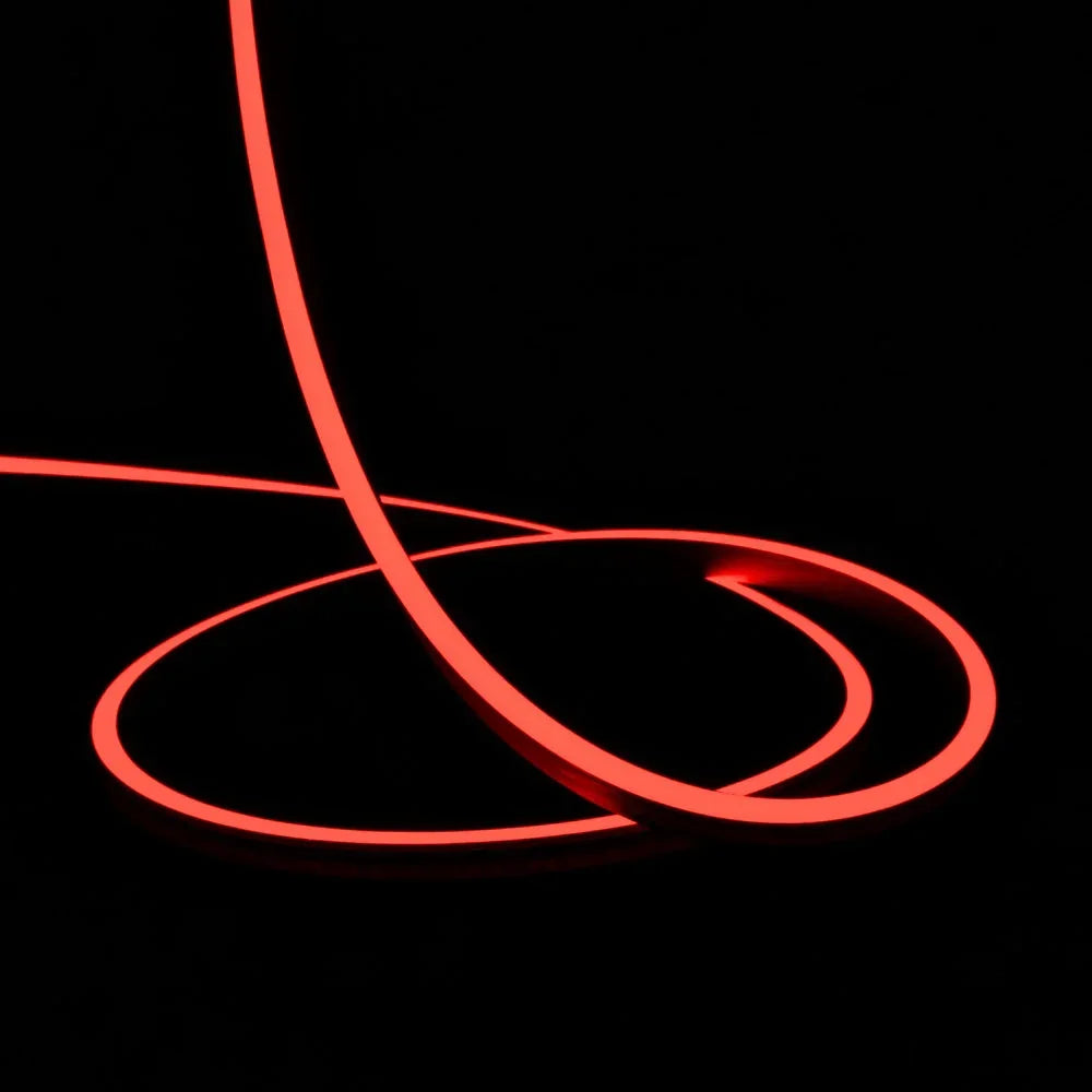 Red LED Neon Flex 24V 8x16mm 120LED/m IP65 Waterproof 5cm Cut – UK LED ...