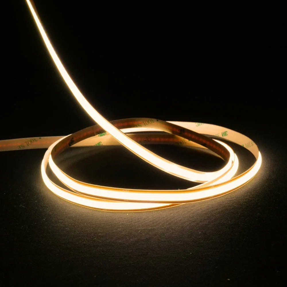 Warm White 3000K COB LED Strip 24V 480LEDs/m IP20 Cut Anywhere – UK LED ...