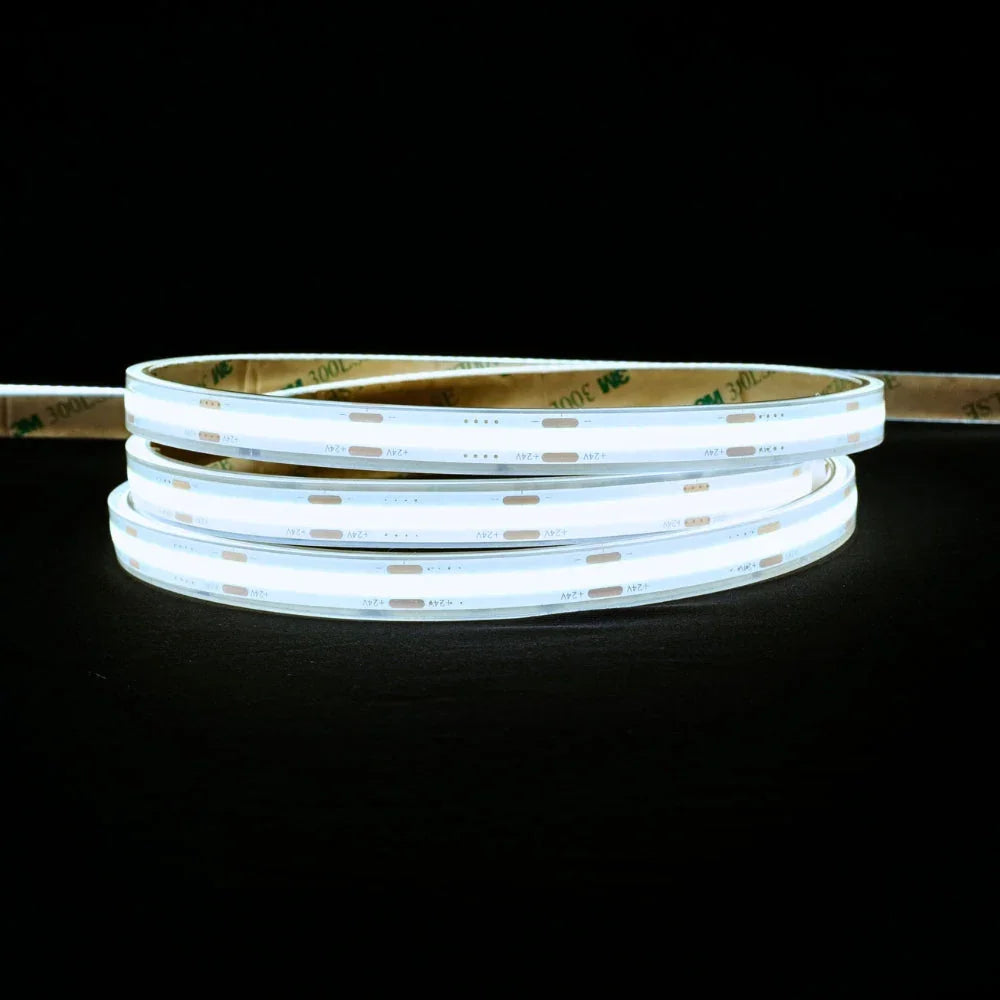 Warm White 3000K COB LED Strip 24V 384LED/m IP68 Waterproof – UK LED Lights