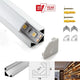 LED Strip Aluminium Corner Profile Milky Cover Cabinet Corner Profile ...