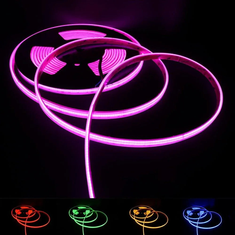 RGB COB LED Strip 24V IP68 Waterproof 840 LEDs/m 5cm Cut – UK LED Lights