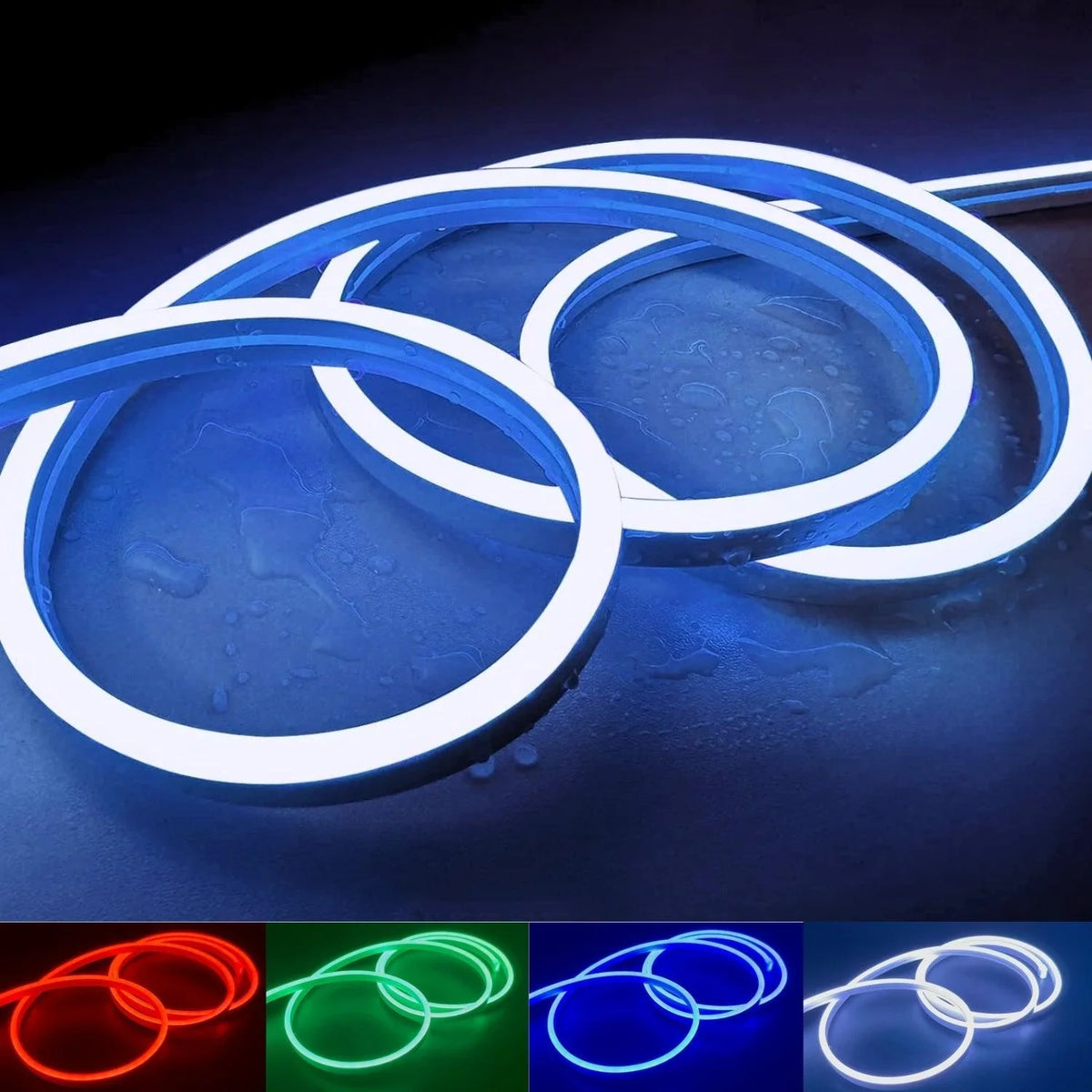 Mini RGB Neon Flex 6x12mm 24V IP65 waterproof 5cm Cut 10m – UK LED Lights